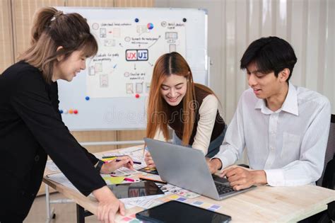 Brainstorming Session For The Creative Team Of Designers In Application