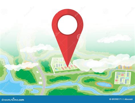 City Map Icon GPS And Navigation Stock Vector Illustration Of Internet Background