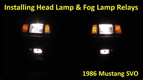 Mustang SVO Headlight Fog Light Relay Installation YouTube