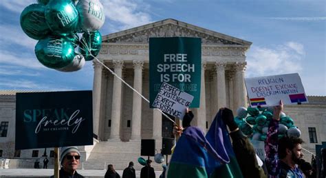 Claims Of Free Speech Anti Gay Discrimination Court In Website Designers Case Clash At Supreme