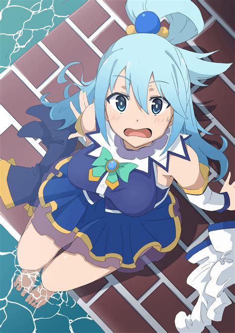 Aqua Refreshes Feet In Water Rkonosuba