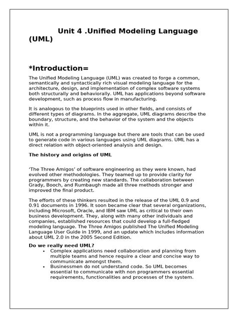 Se Unit 4 Pdf Unified Modeling Language Class Computer Programming