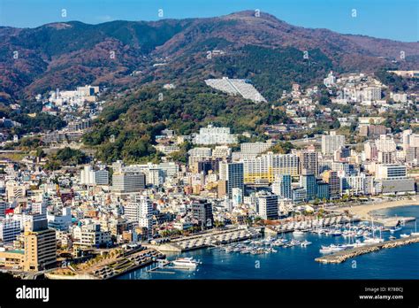 Atami Shizuoka Japan December 1 2018 Aerial Cityscape View Of