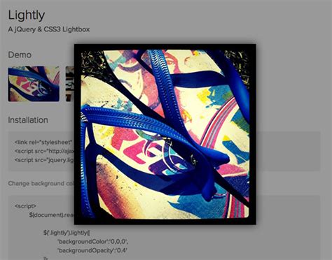 Lightly Un Lightbox Que Utiliza Css3 Kabytes