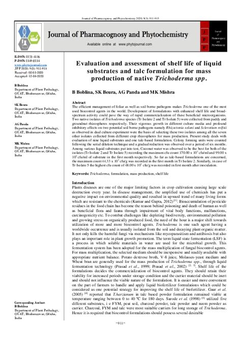 pdf evaluation and assessment of shelf life of liquid substrates and