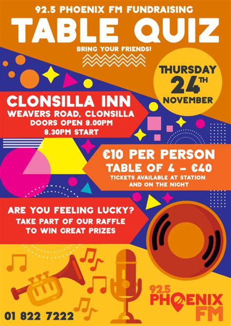 Table Quiz 24th November 92 5 Phoenix Fm