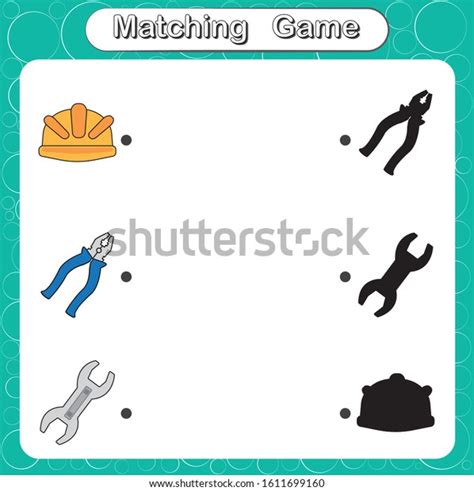 Draw Line Each Object Matching Shadow Stock Vector Royalty Free