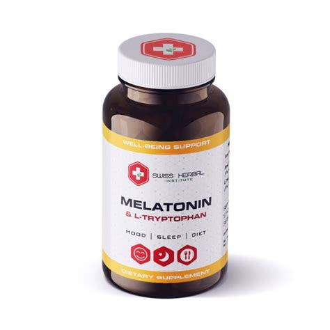 Melatoninas L Triptofanas Swiss Herbal 60 Kapsulių Sveikata1lt