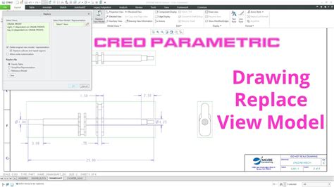creo parametric drawings replace view models youtube