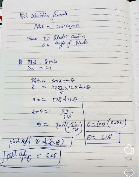 How To Calculate Pitch Angle By Using Pitch And Diameter Of Propeller Sukhdev Nishad