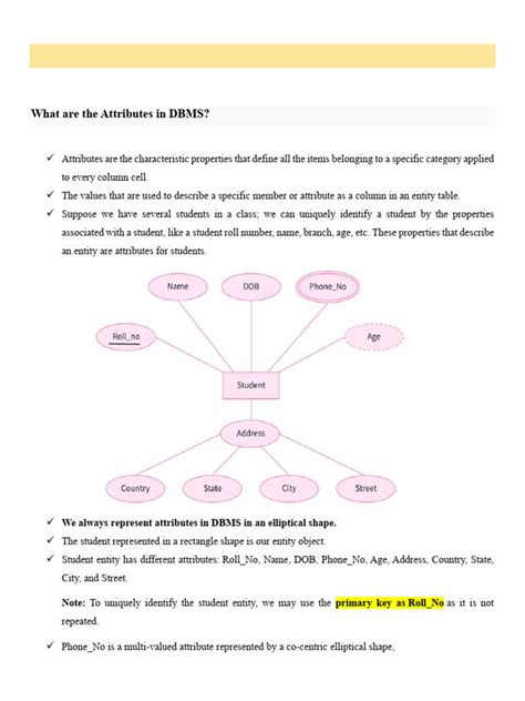 Types Of Attributes In Dbms Pdf Databases
