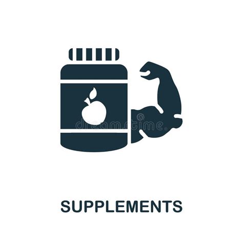 Supplements Icon Monochrome Simple Healthy Lifestyle Icon For