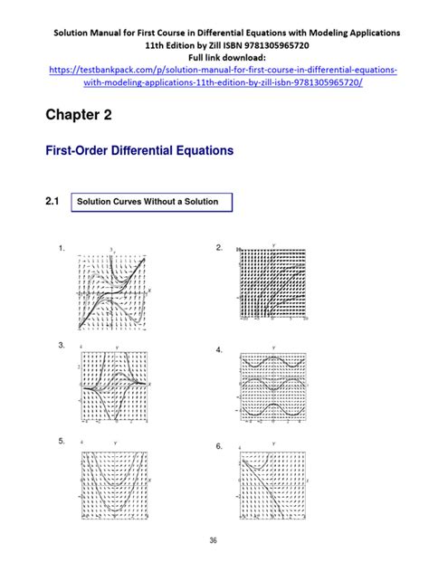 Solution Manual For First Course In Differential Equations With Modeling Applications 11th