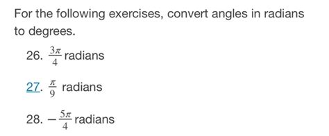 Solved For The Following Exercises Convert Angles In Chegg
