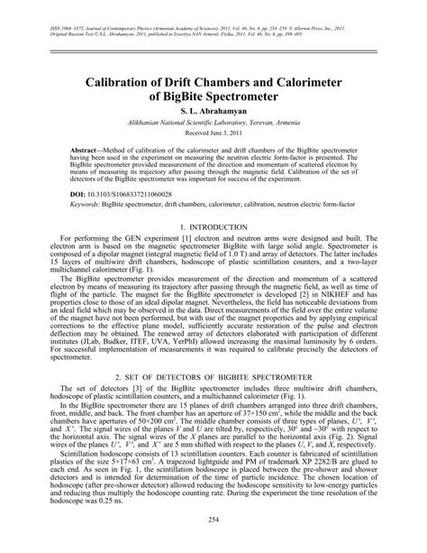 Pdf Calibration Of Drift Chambers And Calorimeter Of Bigbite Spectrometer Dokumentips