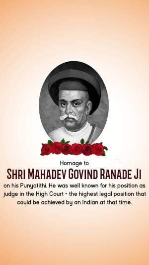 Mahadev Govind Ranade Death Anniversary 16 January
