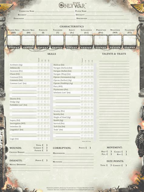 Character Name Player Name Form Fill Out And Sign Printable Pdf Template Airslate Signnow