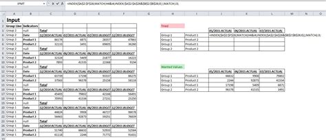 Excel Get Certain Values From Complex Table Stack Overflow