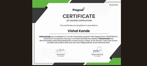Vishal Kande On Linkedin Completed My Full Stack Development Course 📈