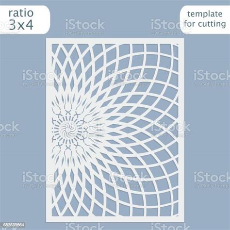 레이저 컷된 결혼식 초대 카드 템플릿입니다 레이스 패턴 종이 카드를 잘라 커팅 플로터에 대 한 인사말 카드 서식 파일입니다 벡터입니다 0명에 대한 스톡 벡터 아트 및 기타