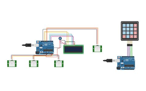 Circuit Design Smart Parking System Tinkercad