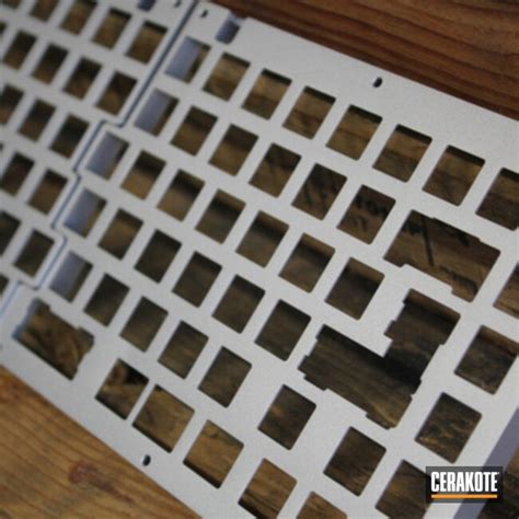 Computer Keyboard Frame Cerakoted Using Satin Aluminum Cerakote