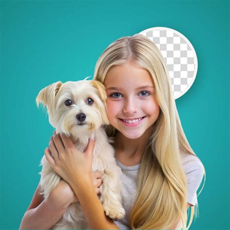 Premium Psd Beautiful Girl With Dog