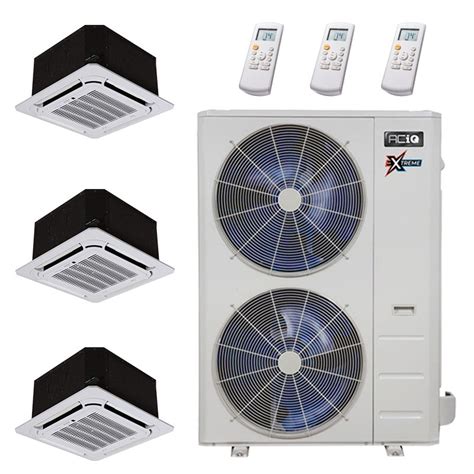 36000 Btu 239 Seer2 Aciq 3 Zone Ceiling Cassette Mini Split System