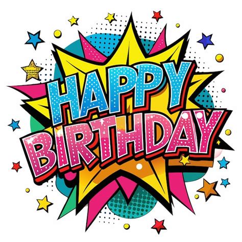 생일 축하 타이포그래피 배너 배경 디자인 프리미엄 Ai 생성 벡터