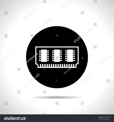 Icon Of Memory Chip Royalty Free Stock Vector Avopix Com