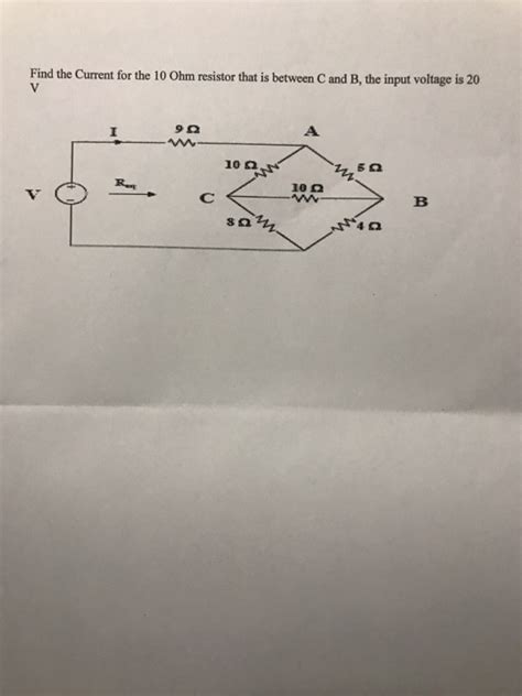 Solved Find The Current For The 10 Ohm Resistor That Is Chegg Com