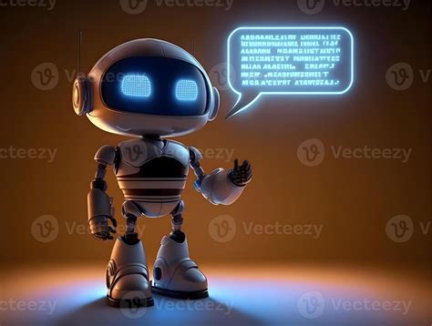 Talking Robot With Artificial Intelligence Concept Of Chatbot