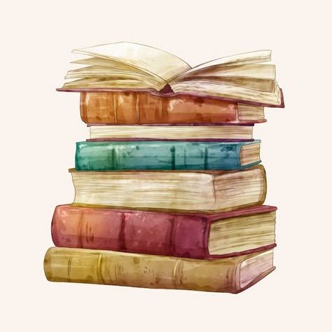 Dibujo De Libros Apilados