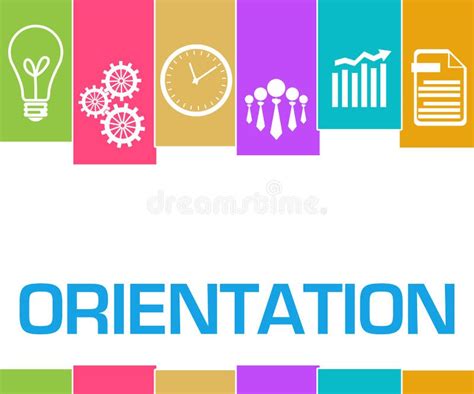 Orientation Colorful Squares Blue Box Stock Illustration Illustration