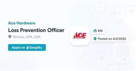 Loss Prevention Officer Ace Hardware Simplify Jobs