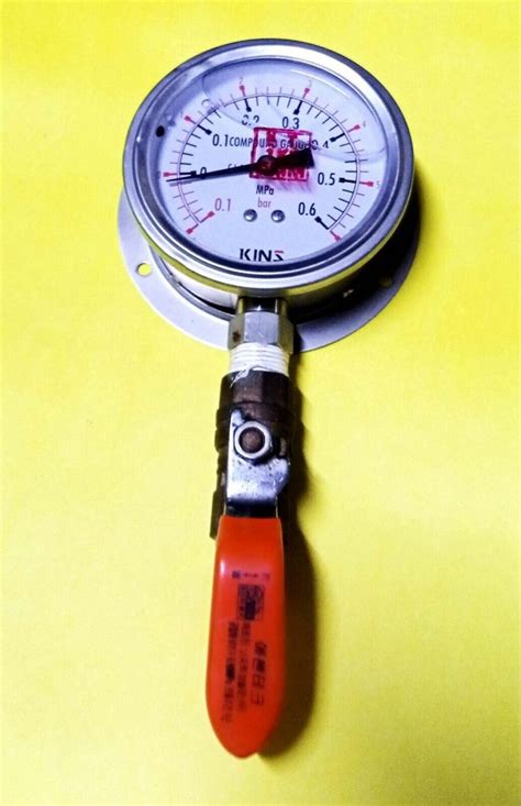 KINS KINS HT 1K8 AMM Compound Gauge Analog Gas Pressure Meter Oasismachinery