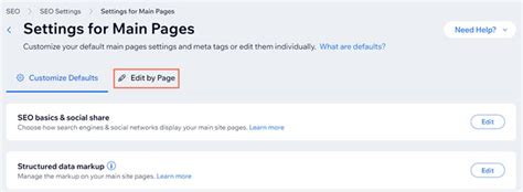 Customizing Your SEO Settings Help Center Wix Com