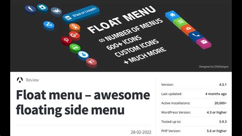 Wp Plugin Review Float Menu Awesome Floating Side Menu Plugin
