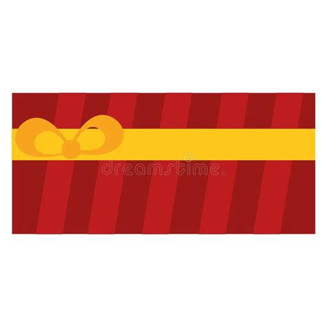 Top View Of An Isolated Christmas Present Vector Stock Vector