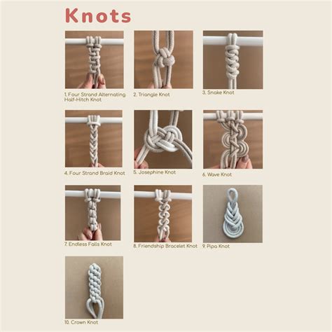 Trendy Macrame Knot Guide PDF With Macrame Knots Explained Etsy