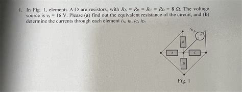 solved in fig i elements a d are resistors with