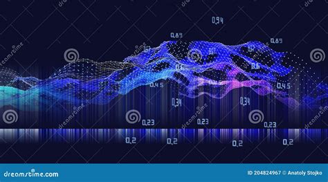 Abstract Technology Background With Triangle Wireframe Algorithm