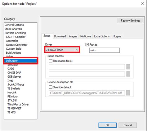 How To Configure IDE IAR For The J Link Debugger Information All Hardware