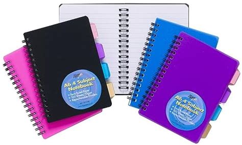 A5 Wirebound Project Notebook With 4 Moveable Internal Dividers 100 Sheets 200 Pages Ruled