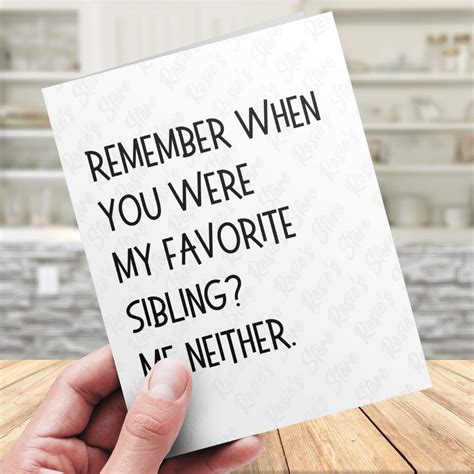Brother Or Sister Digital Greeting Card Favorite Sibling Favorite