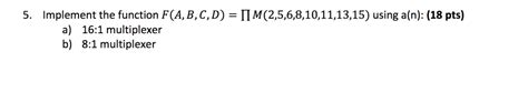 Solved 5 Implement The Function