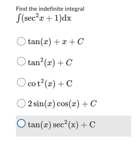 Solved Find The Indefinite Integral Chegg