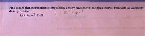 Solved Find K Such That The Function Is A Probability Chegg