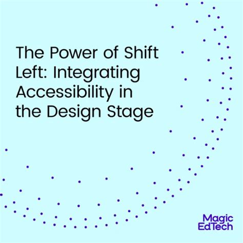 The Power Of Shift Left Integrating Accessibility In The Design Stage Magic Edtech