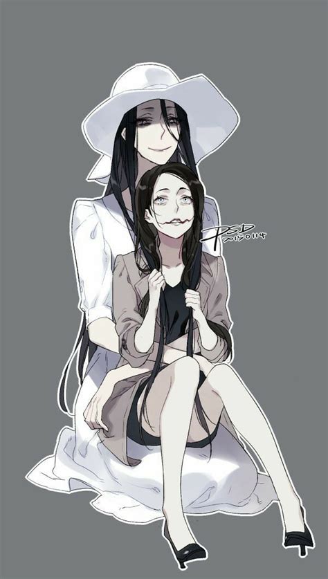口裂け女と八尺様 Creepypasta Cute Creepypasta Creepypasta Characters